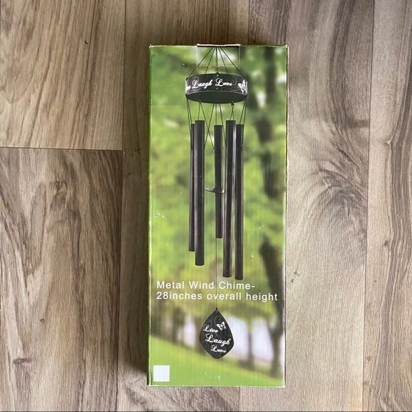 Unknown | Accents | New In The Box Black 28 Metal Tubes Wind Chime Live ...